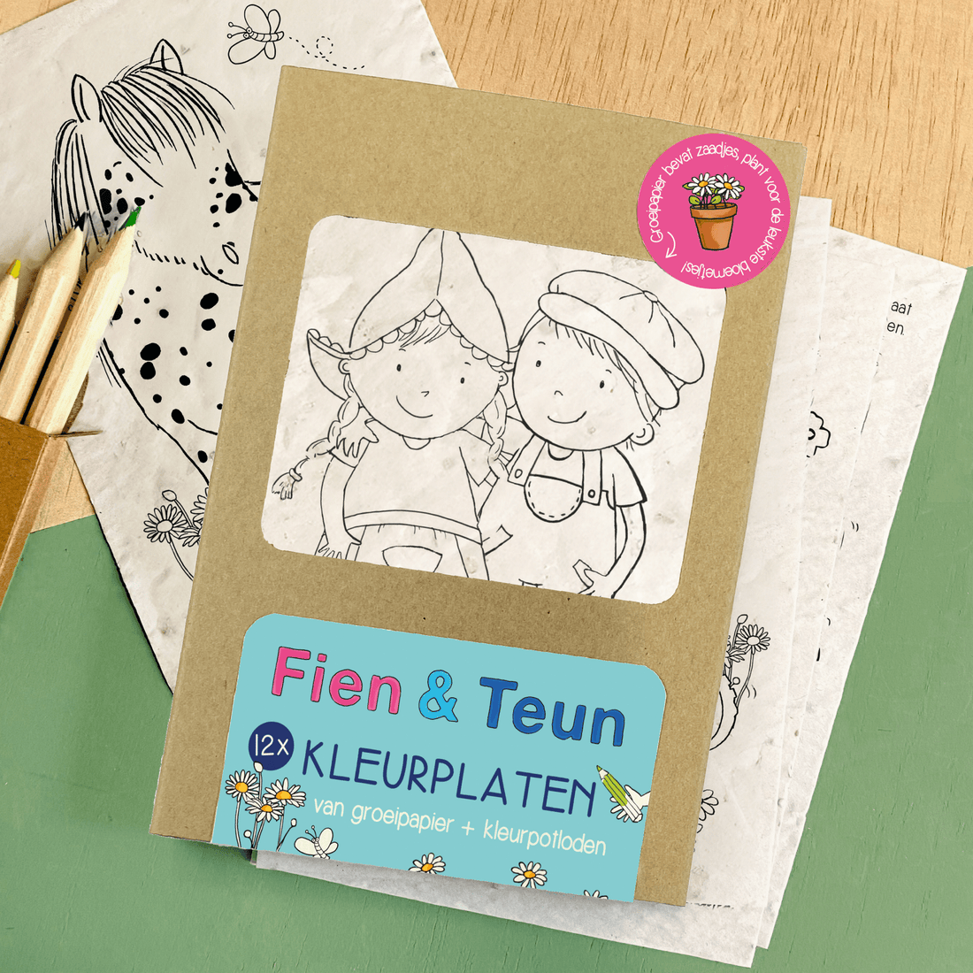 Fien & Teun - Kleurplatenset (Bloom) – Van Hoorne Shop