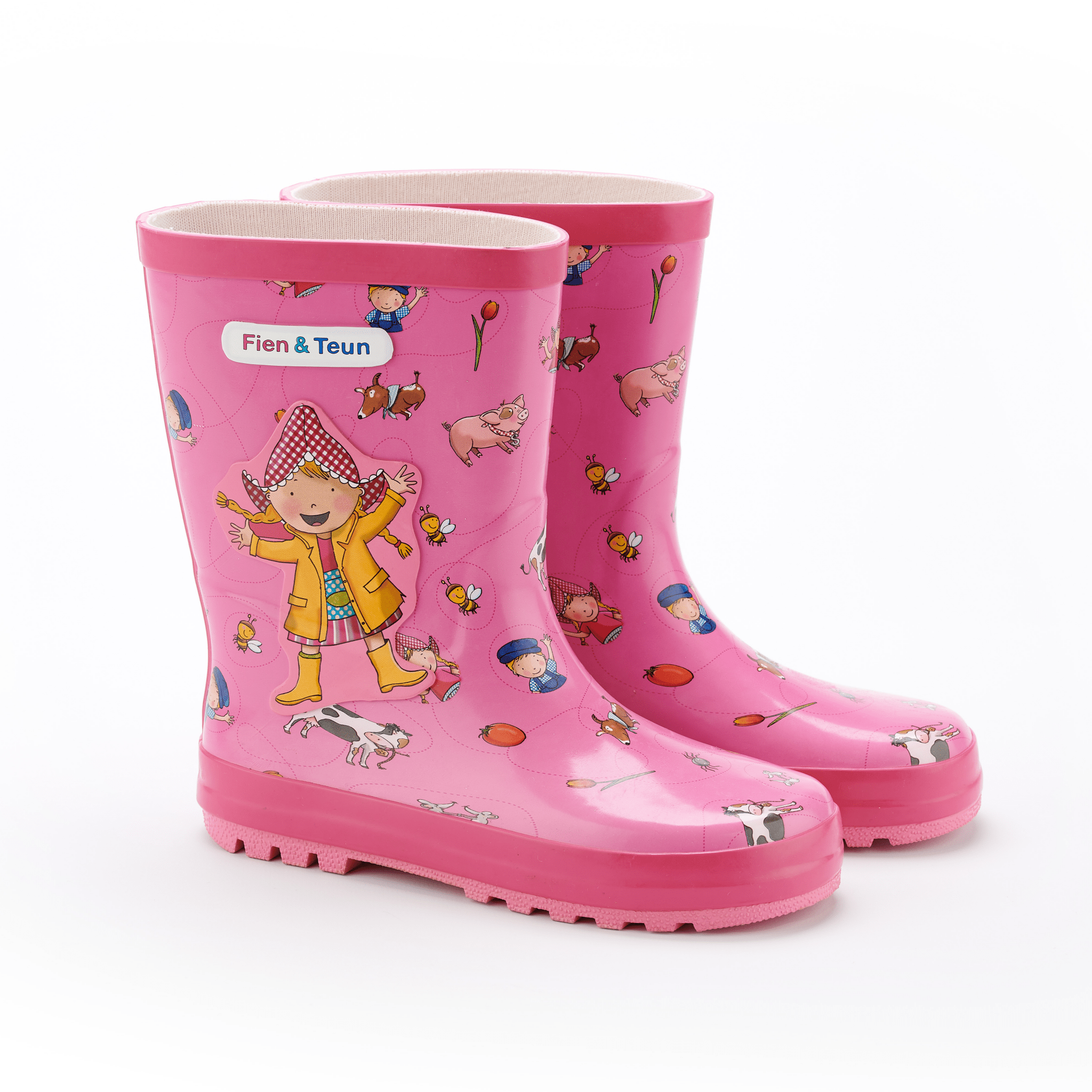 Fien & Teun - Regenlaarzen - Roze – Van Hoorne Shop