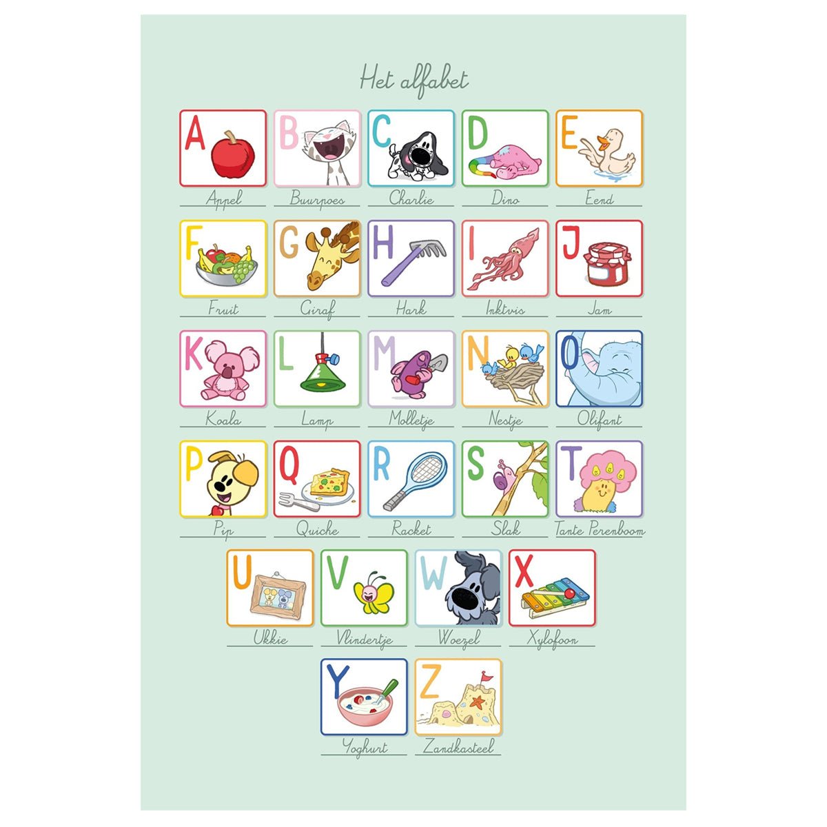 Woezel & Pip - ABC Poster – Van Hoorne Shop